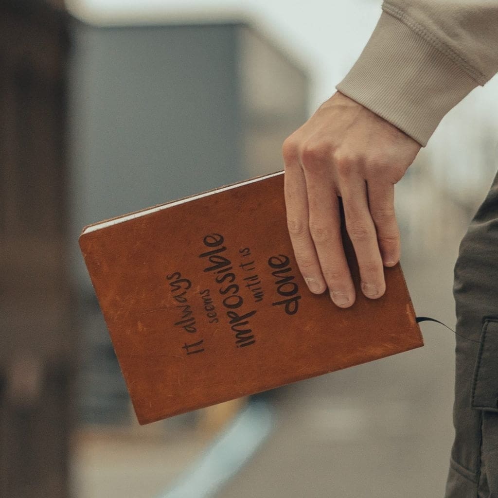 Leather Notebook - Engrave your own design - Unique and personal